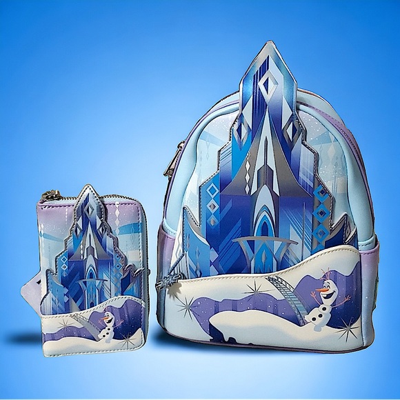 Loungefly | Bags | Loungefly Disney Frozen Elsas Castle Backpack Wallet ...